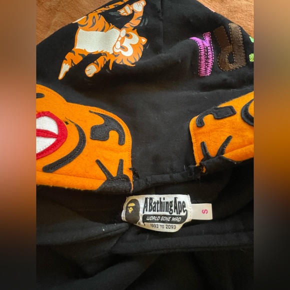 Bape | Tops | Authentic Bape Tiger Funthera Militia Hoodie Womens Size ...